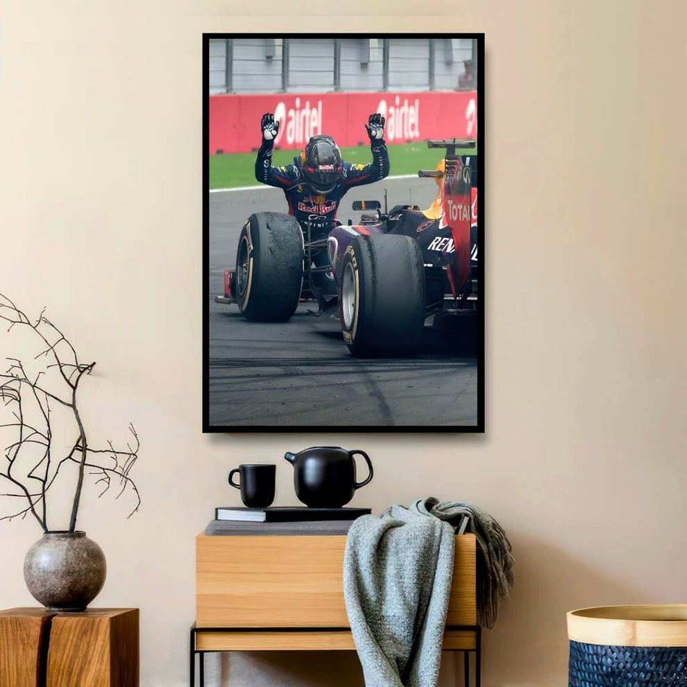 Sebastian Vettel – Red Bull Victory Bow – Candid Apricot
