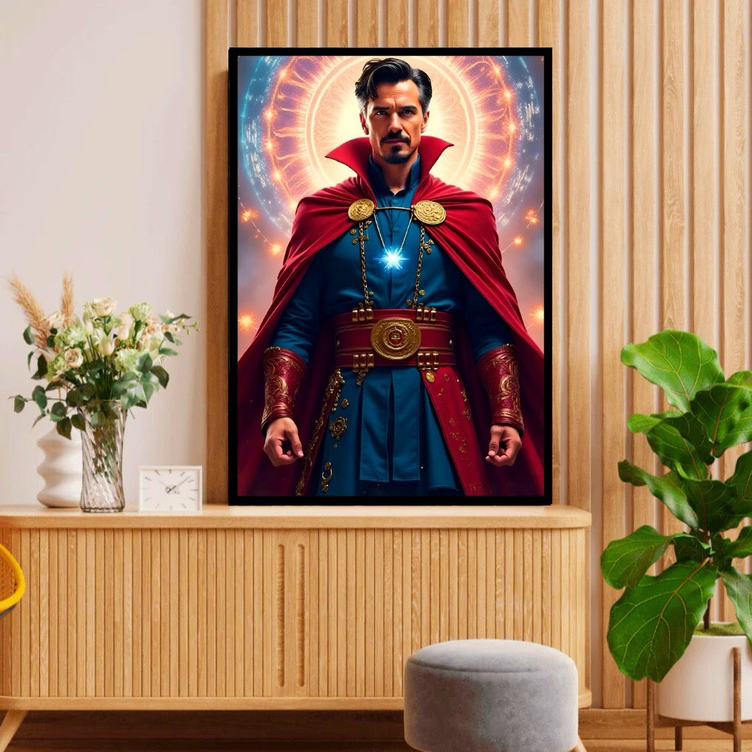 Mystic Mastery: Doctor Strange Front Pose – Candid Apricot